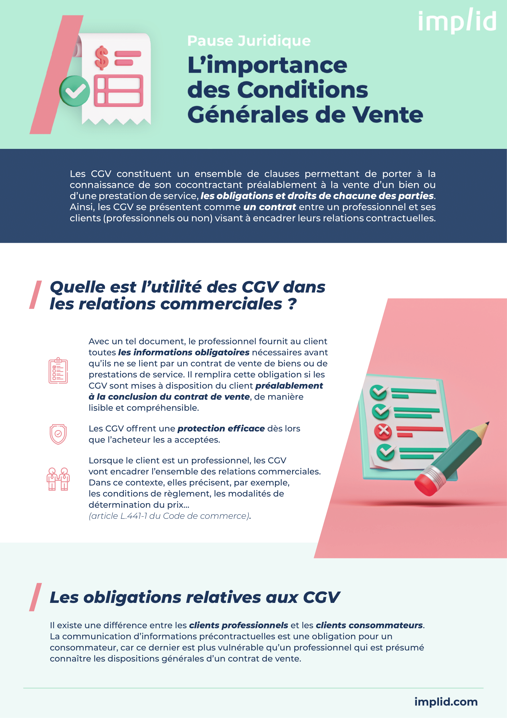 Limportance Des Conditions Générales De Vente Implid